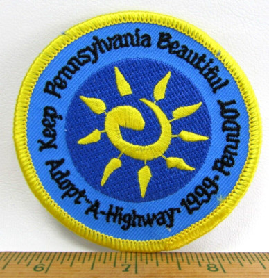 Vintage Keep Pennsylvania Beautiful 1999 Jacket Patch Adopt A Highway Penn DOT A | eBay