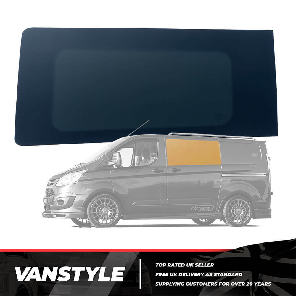 FOR FORD TRANSIT CUSTOM 12>18 FIXED WINDOW GLASS DARK TINT FOR SLIDING ...