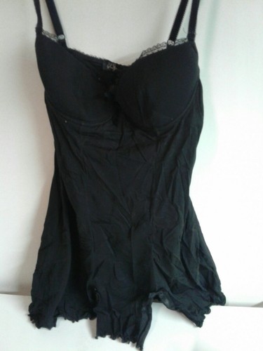 Black Sheer Teddy By Smart & Sexy Sleepwear 36C L PreOwned | eBay