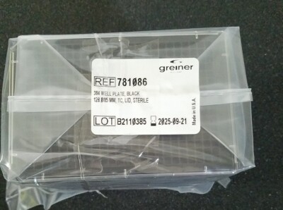 Greiner 384 Well Plate Black, TC, LID, Sterile REF: 781086 | eBay