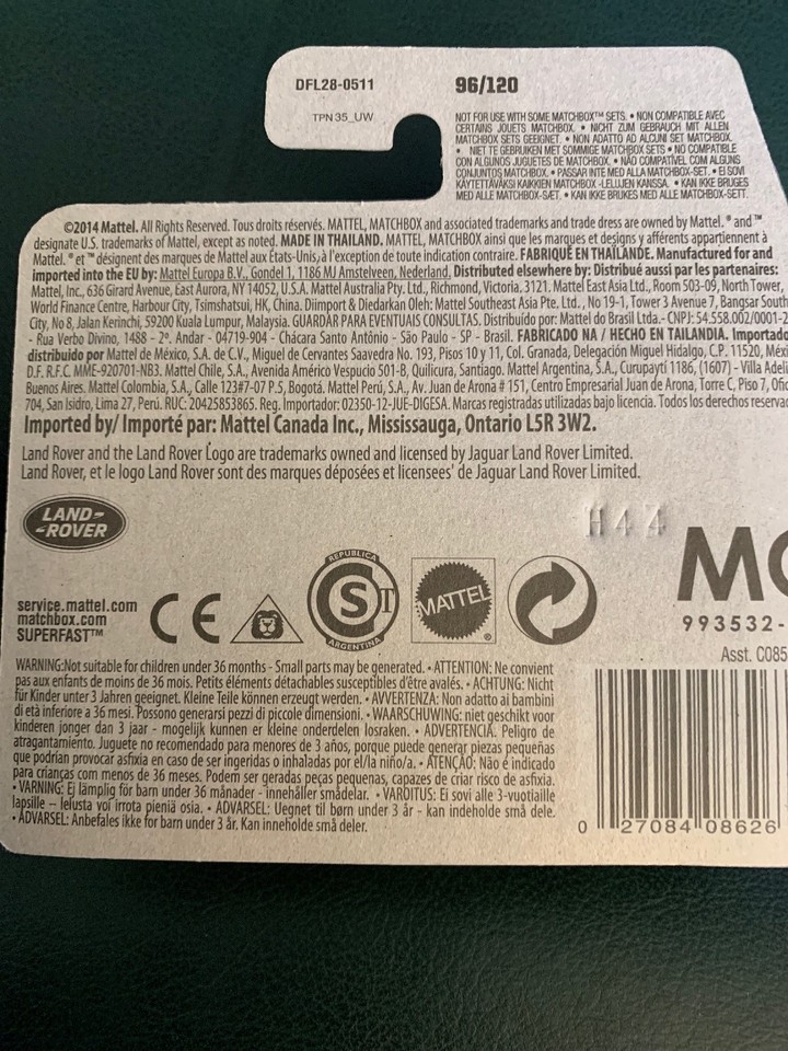 Matchbox #96 Land Rover Defender 110 Tan SUV MBX Explorers Short Card ...