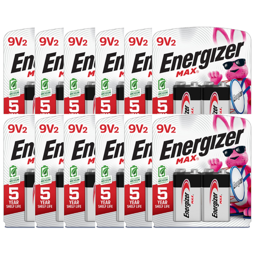 24x Energizer 9-Volt MAX Alkaline Batteries For Cameras Flashlights ...