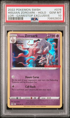 2022 Pokémon SWSH #076 Hisuian Zoroark Gamestop Exclusive PSA 10 | eBay