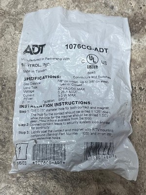 GE Security 1076CG-ADT contact open or close loop | eBay