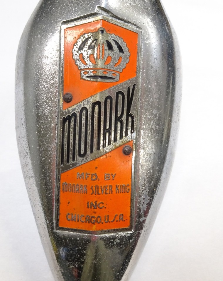 VINTAGE MONARK BICYCLE HEAD SHROUD WITH ALUMINUM BADGE | eBay