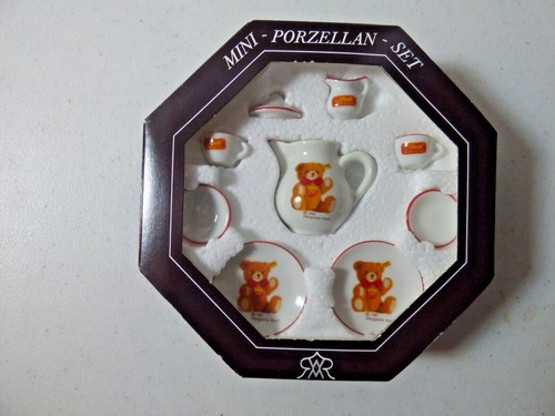 Vintage Reutter Mini Porzellan Set Dollhouse Teddy bear Handpainted ...