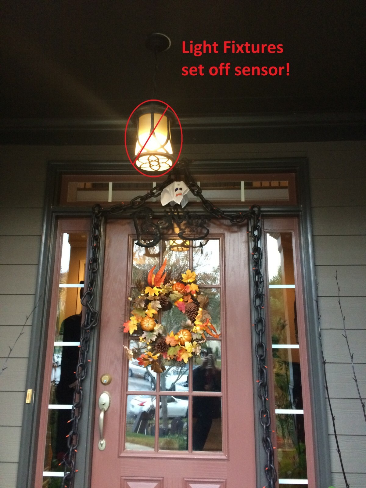 Heat Ghost Halloween Light up Shaking Control Sensor Not Sonic Strobie ...