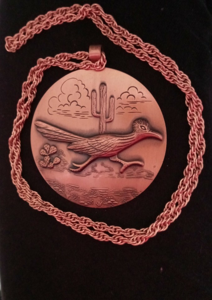 Vintage Copper roadrunner Necklace | eBay