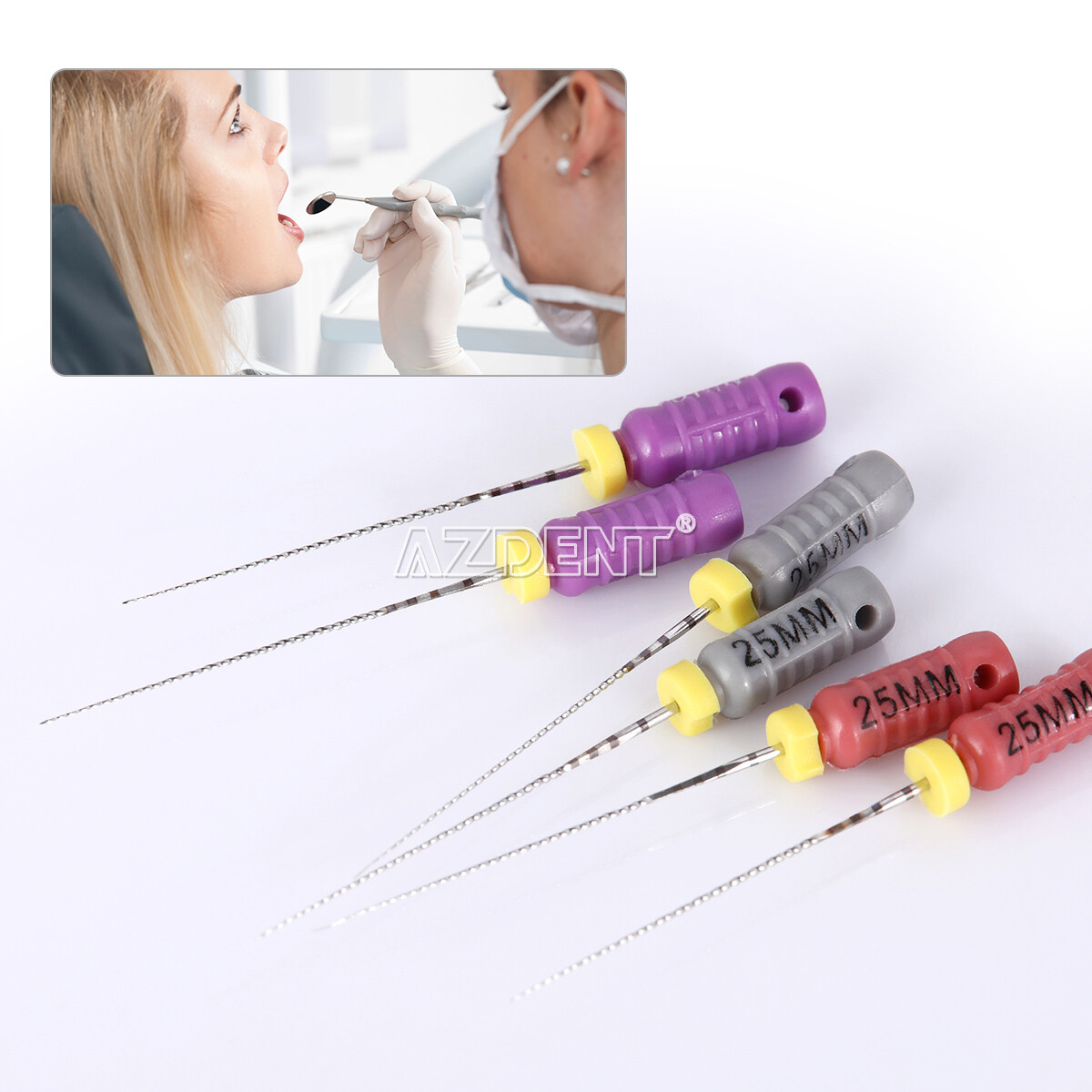 10x Dental Niti Reamers Nickel Titanium Hand Use File 21mm 15#-40 ...