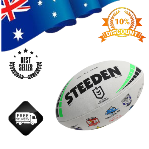 New Steeden NRL Premiership Rugby League Ball Size 3 NRL All Teams ...