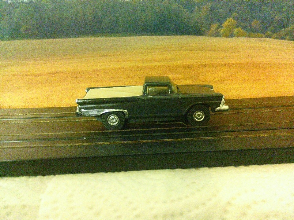 Custom 59 Ford Ranchero in Black for T-jet slot car chassis Body Only ...