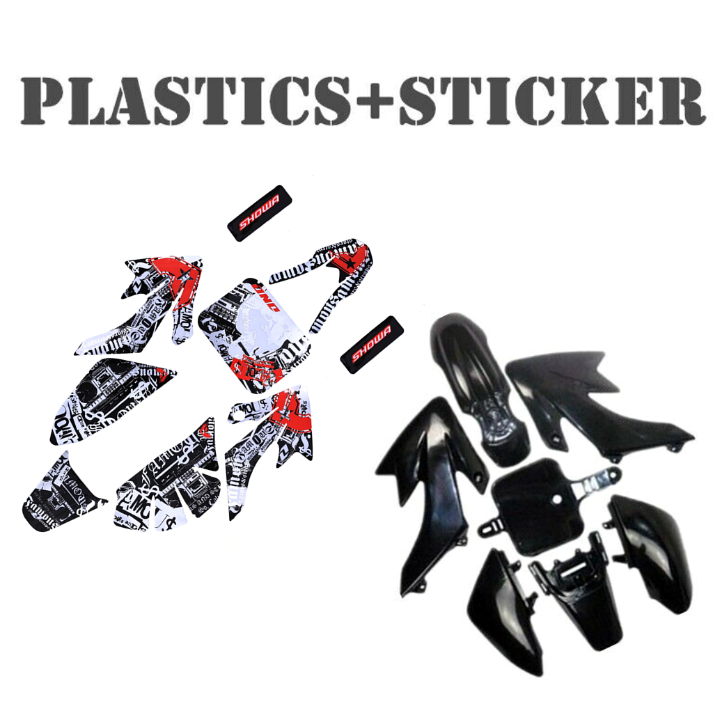 All Black Plastics Kit Sticker For CRF50 XR50 SSR SDG Dirt Bike 50cc ...