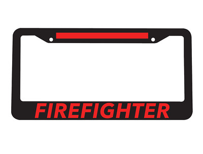 Fire Fighter EMS first responder Firemen Thin Red Fire Car License ...