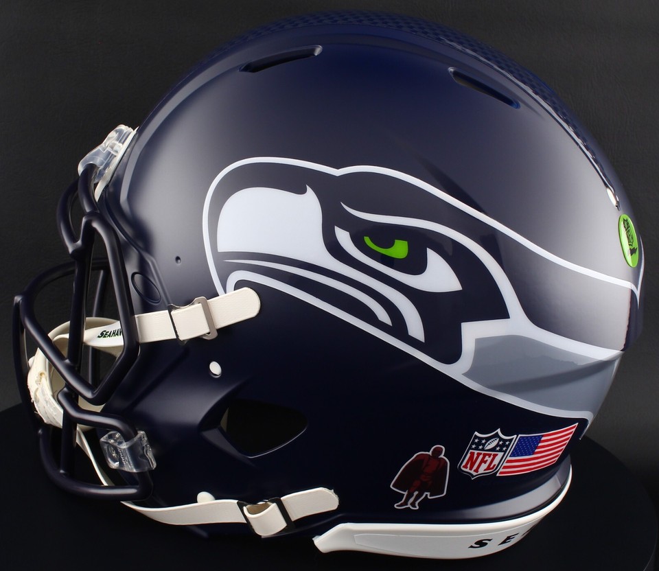 SEATTLE SEAHAWKS NFL Riddell SPEED Full Size Authentic Football Helmet ...