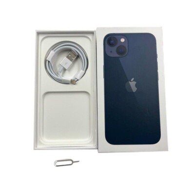 Apple Original iPhone 13 Empty Box - Midnight, with charger and sim pin ...