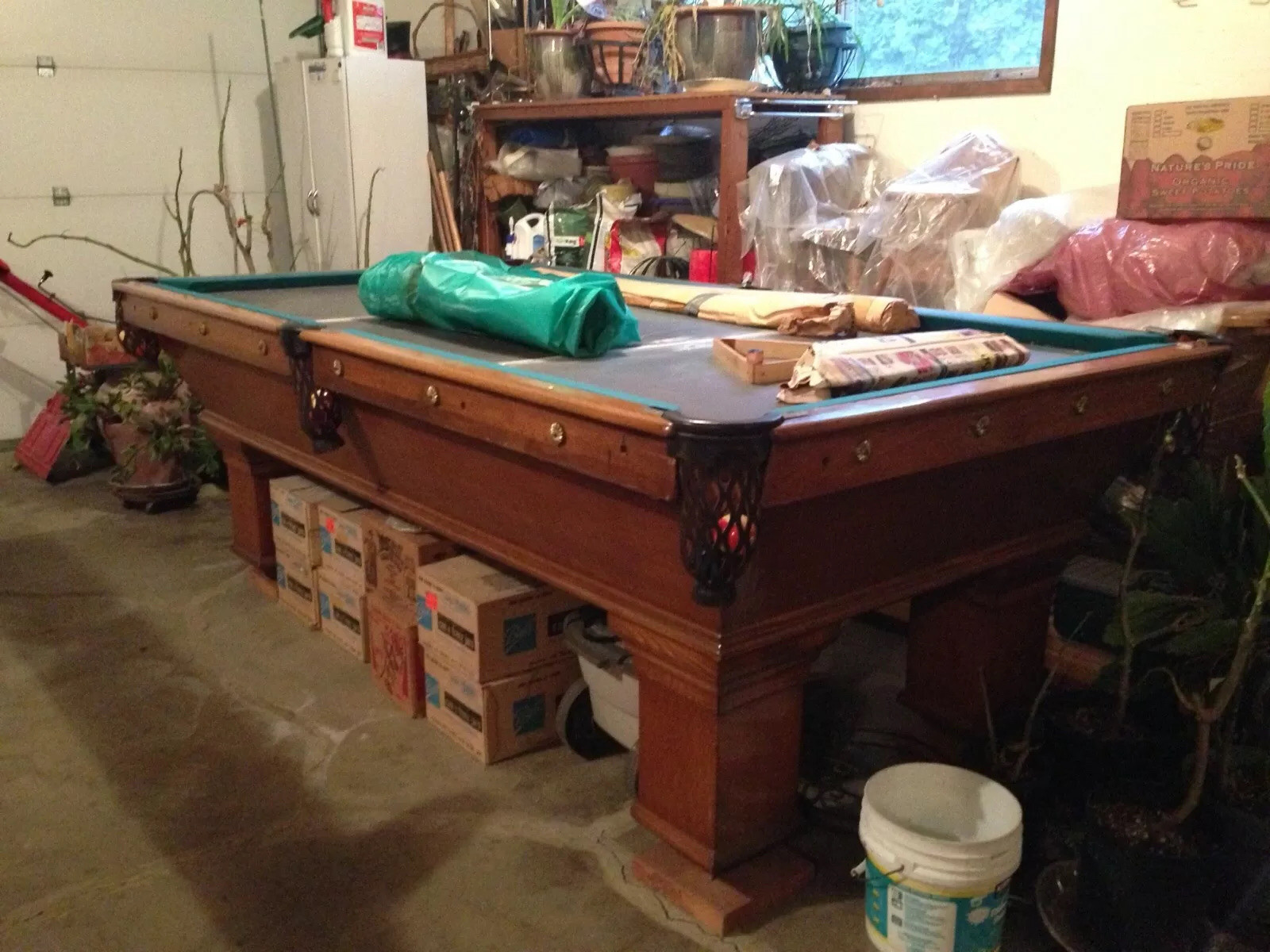8ft Antique Brunswick Pool Table - free local delivery and setup ...