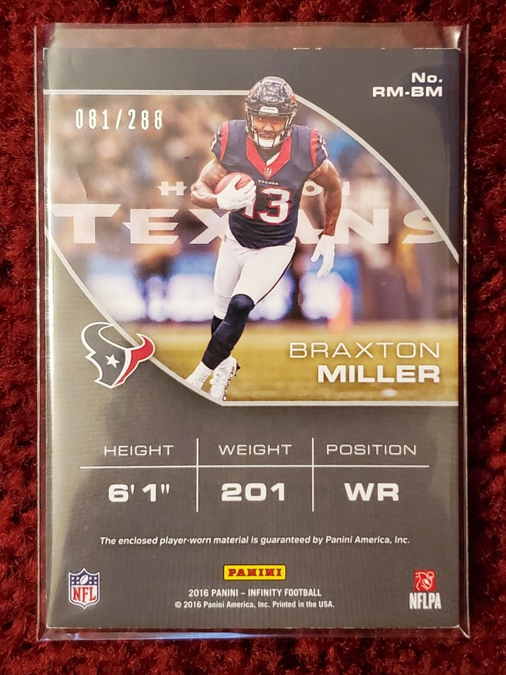 🏈2016 Panini Infinity - Braxton Miller - Rookie Materials 081/288 #RM ...