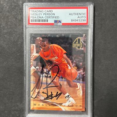 1994 Classic Games #23 Wesley Person Signed Card AUTO PSA Slabbed ...