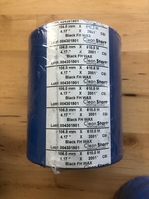 CLEAN START CSI Black FH Wax Ribbon Thermal Transfer Roll 4.17"x2001 ...
