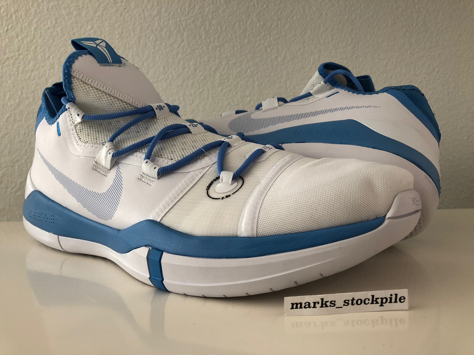 Nike Kobe AD TB Promo Mens Sneakers 8 24 White Blue Rare UNC AT3874-118 ...