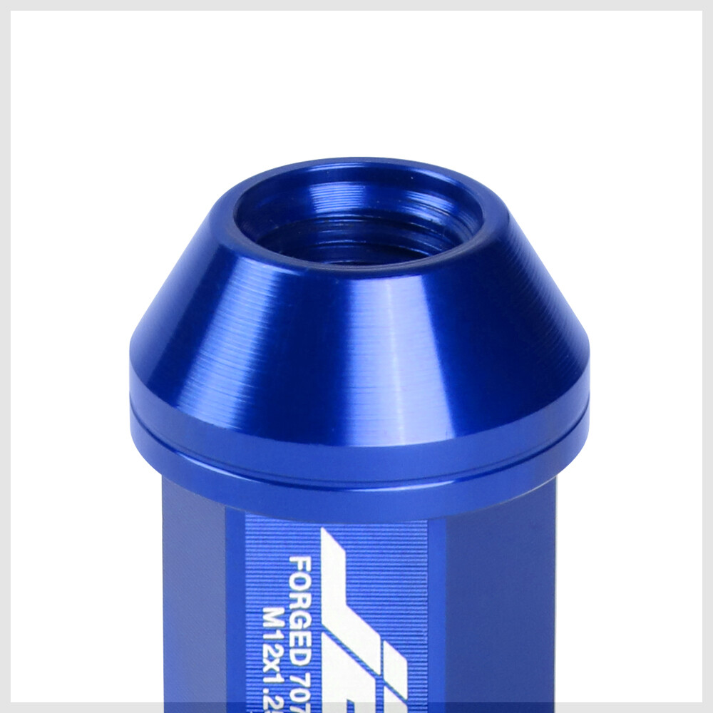 [J2 Engineering] 20x 12mmx1.25{CLOSED END}Blue 35mm Wheel Rim Lug Nut w ...