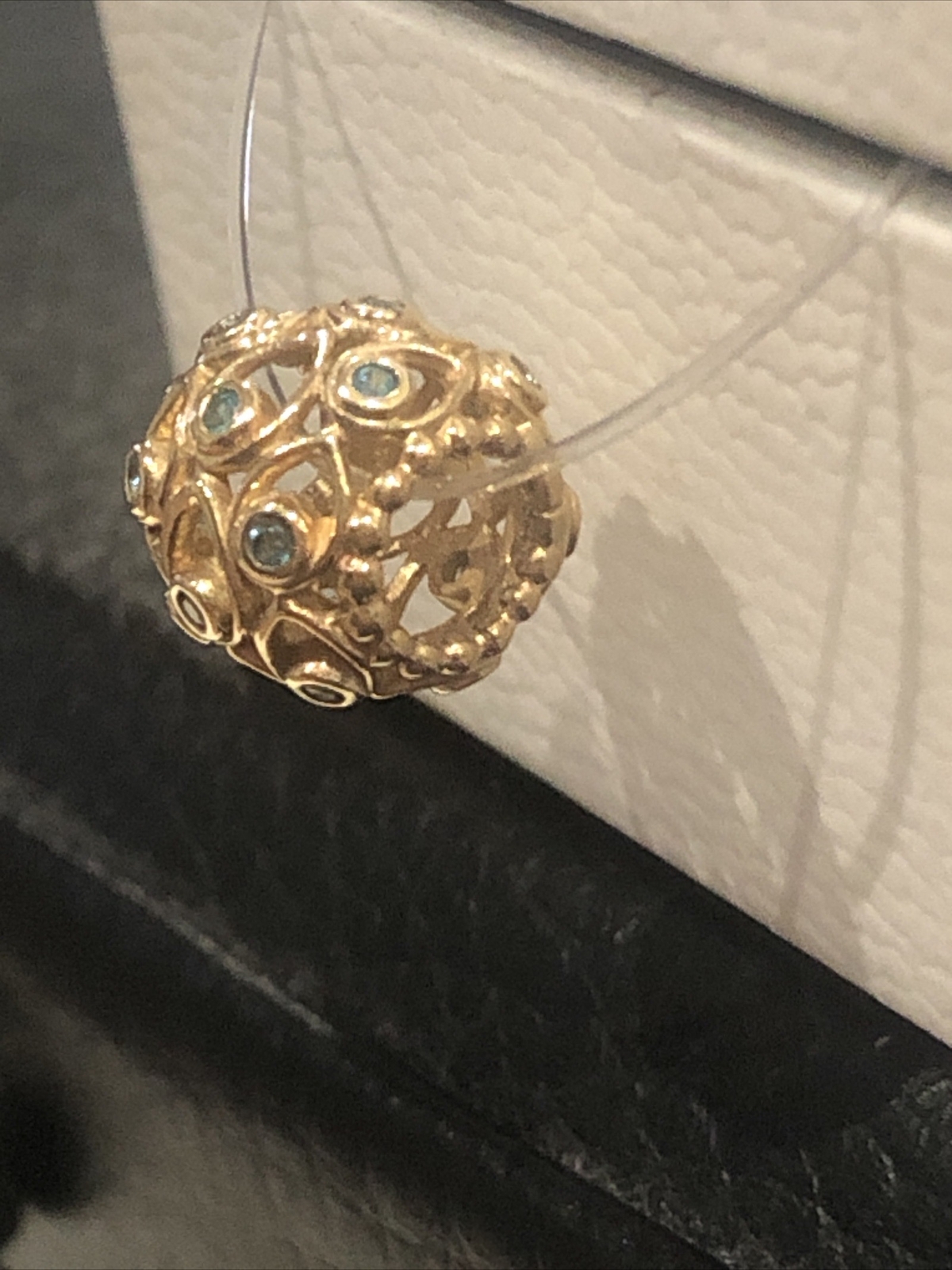 Authentic Pandora Oceans Treasures Charm 14k Gold Topaz 750817TPP | eBay UK