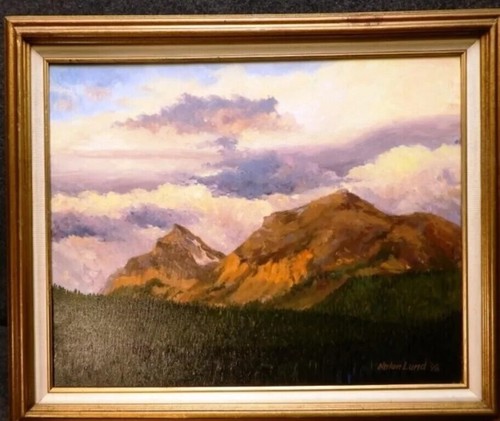 1998 Neilan Lund Signed Canvas Oil Landscape Painting Dept. 56 Dickens ...