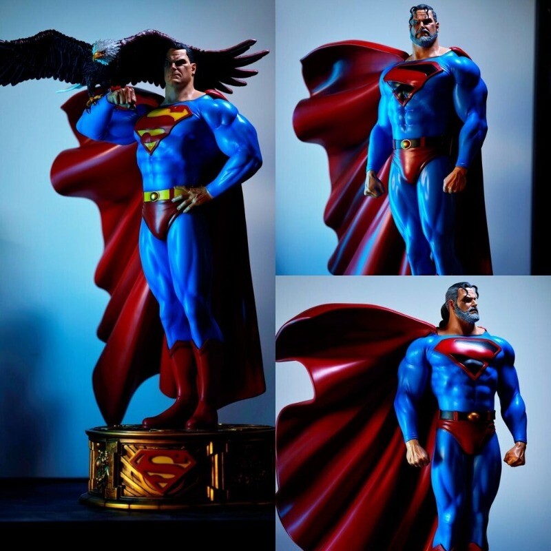 In Stock DC Tribute To Classic Look Superman 1/4 Scale Polystone Statue ...