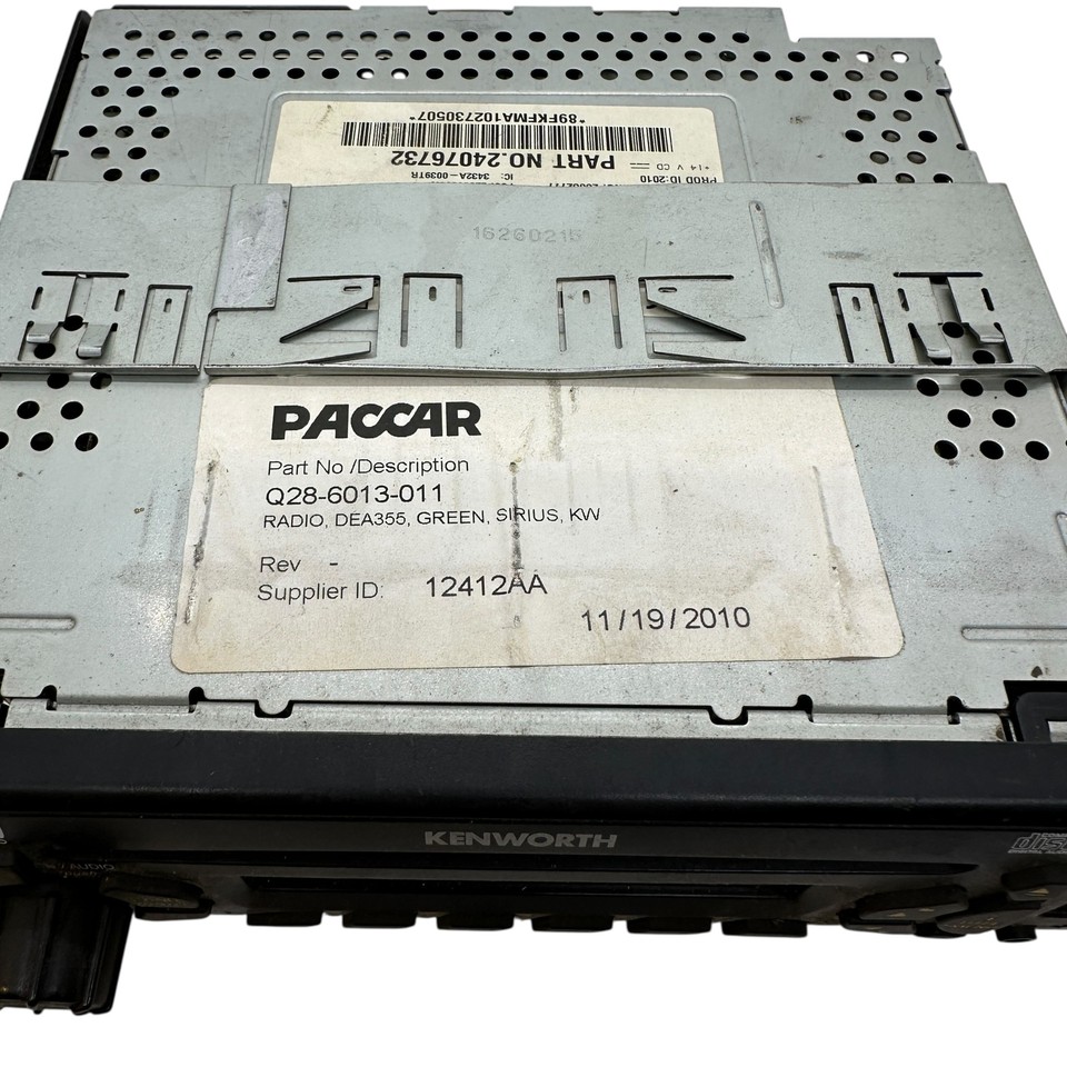 Kenworth Paccar Radio DEA355 CD / Sirius Satelite Radio Untested | eBay
