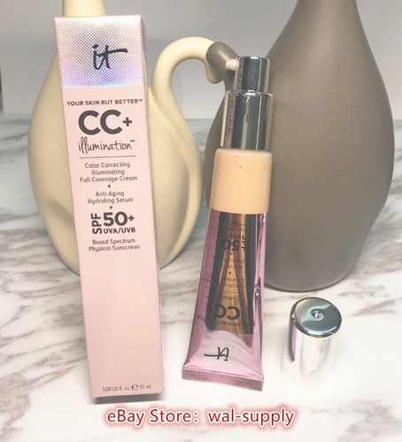 IT Cosmetics CC+ Illumination Color Correcting Coverage Cream SPF50 ...