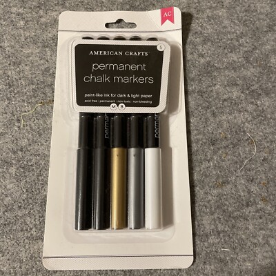 American Crafts Permanent Chalk Markers 5-Pkg- for DIY | eBay