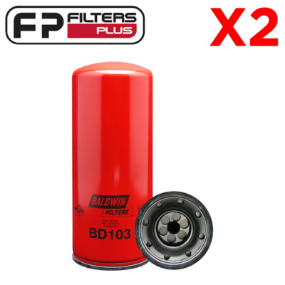 2 x BD103 Baldwin Oil Filter - Cummins 6CT8.3, QSK1, N14, P553000 ...