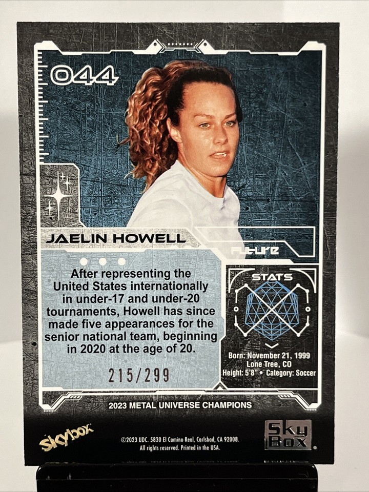2023 SkyBox Metal Universe Champions Jaelin Howell 44 Silver Dots ...