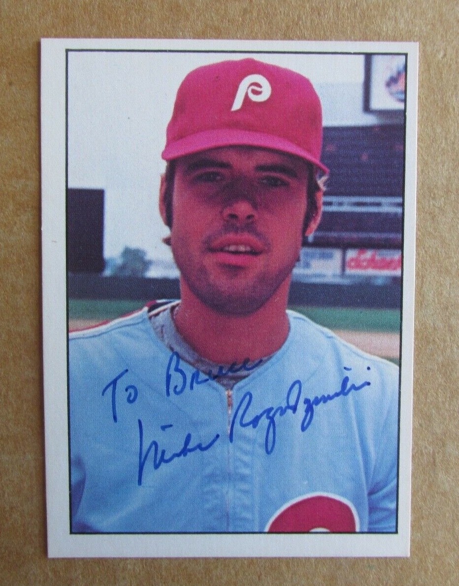 1975 SSPC BASEBALL MIKE ROGODZINSKI #607 AUTOGRAPHED SIGNED CARD ...