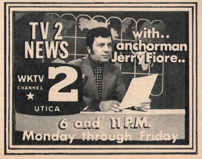 1973 WKTV tv ad ~ UTICA/ROME, NEW YORK News with JERRY FIORE ~ 5 x 4 ...