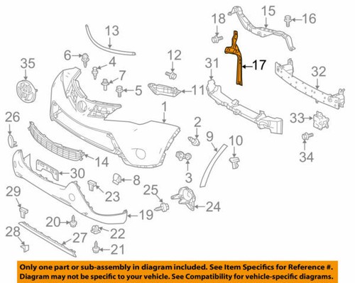 52085-42040 Toyota Stay sub-assy, front bumper, center 5208542040, New ...