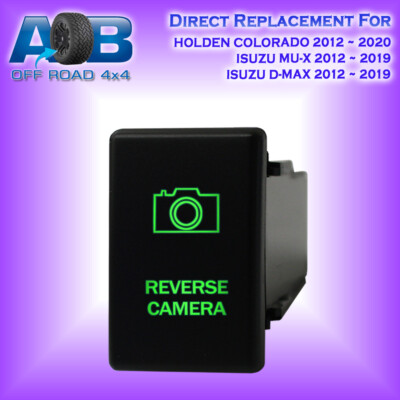 12V 3A Push Switch C180G REVERSE CAMERA ON-OFF dual LED green for ...