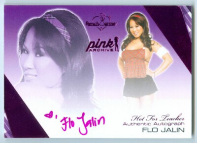 FLO JALIN "HOT FOR TEACHER AUTOGRAPH" BENCHWARMER PINK ARCHIVE 2016 | eBay