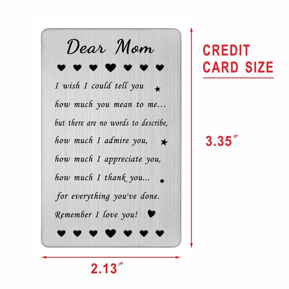 Mothers Day Card for Mom - I Love My Mom Gifts - Mom Birthday Card from ...