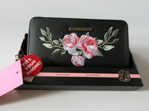 Rampage Zip Around Wallet Fits Your Phone Embroidered New With Tag With ...