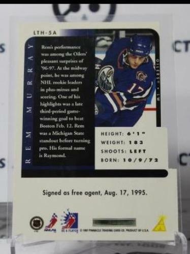 REM MURRAY # LTH-5A DIE CUT PINNACLE ROOKIE 1996-97 EDMONTON OILERS NHL ...