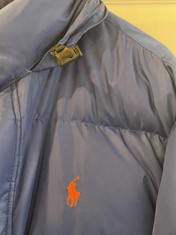 Vintage Polo Ralph Lauren Mens 90s Down Puffer Jacket Quilted Ski Roll ...
