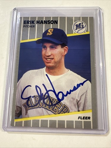 Erik Hanson Seattle Mariners AUTO Signed 1989 Fleer | eBay
