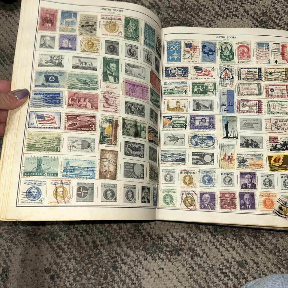 Statesman deluxe album spaces for nearly 30,000 postage stamps of the ...