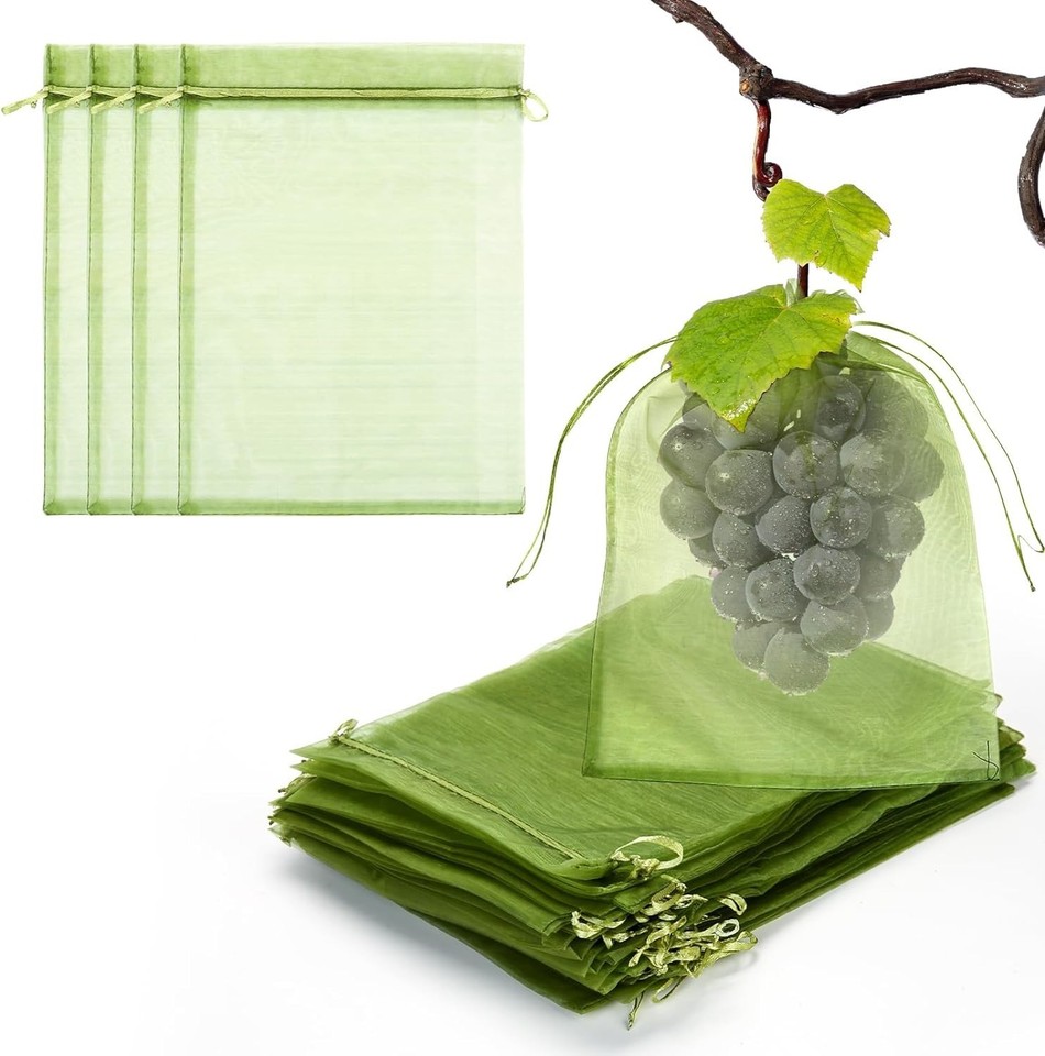 200PCS Grape Protection Bags Fruit Vegetable Mesh Bag Anti Insect ...