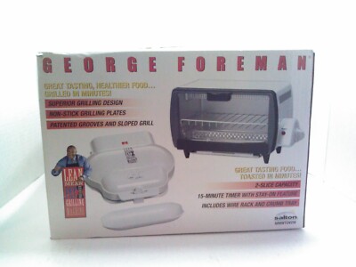 George Foreman Grill 2 Slice Toaster Oven Combo NOS By Salton | eBay
