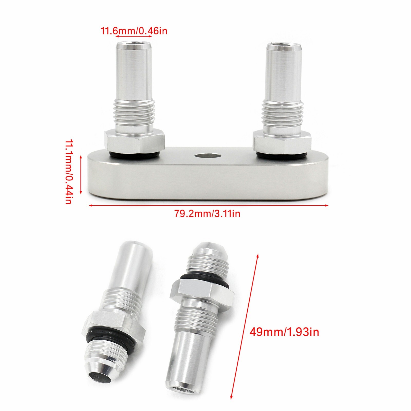 6L80E 6L90E 8L90E Transmission Cooler Line Adapter Plate with 6AN ...