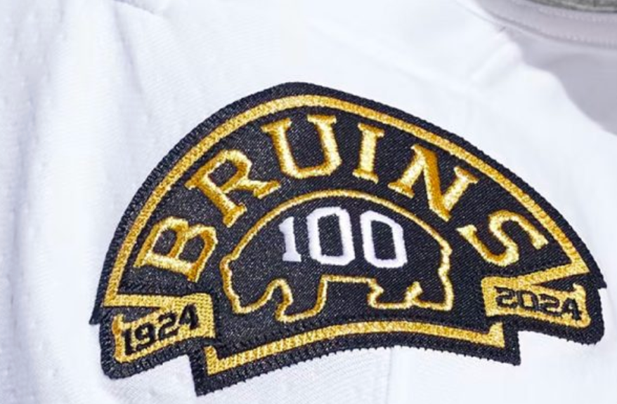 GOLD 100 Boston Bruins Centennial Logo Jersey Patch NHL Hockey Jersey ...