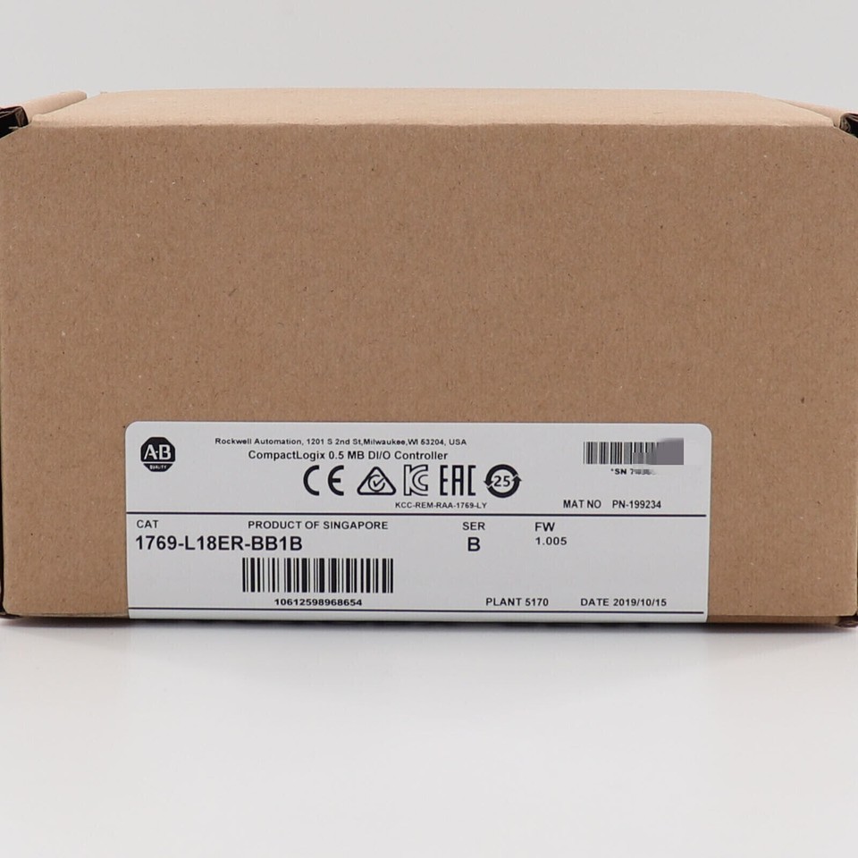 New Sealed AB 1769-L18ER-BB1B /B CompactLogix 0.5MB DI/O Controller ...