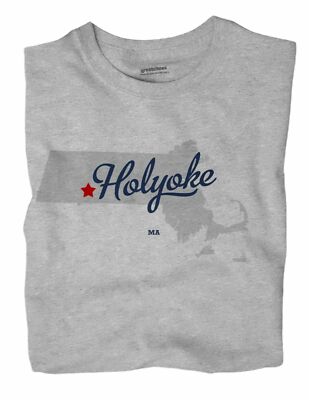 Holyoke Massachusetts MA Mass T-Shirt MAP | eBay